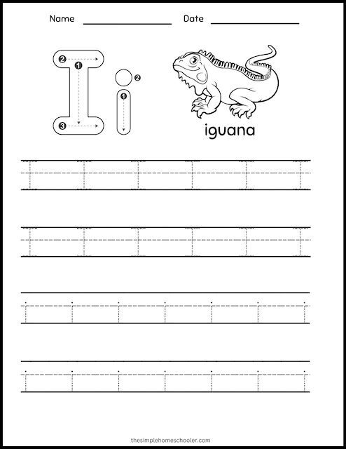 Letter I Worksheet Free Letter I Tracing Worksheets