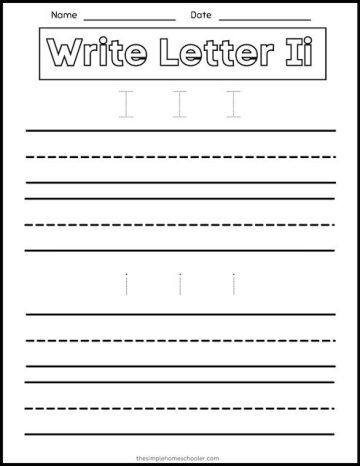 15+ Letter I Worksheets: Free & Printable! - The Simple Homeschooler