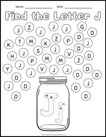 15+ Letter J Worksheets: Fun & Printable! - The Simple Homeschooler