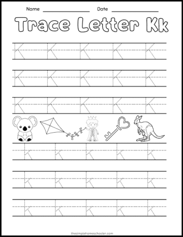 15+ Letter K Worksheets: Free & Easy Print! - The Simple Homeschooler