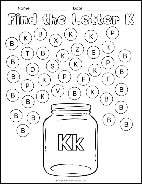 15+ Letter K Worksheets: Free & Easy Print! - The Simple Homeschooler