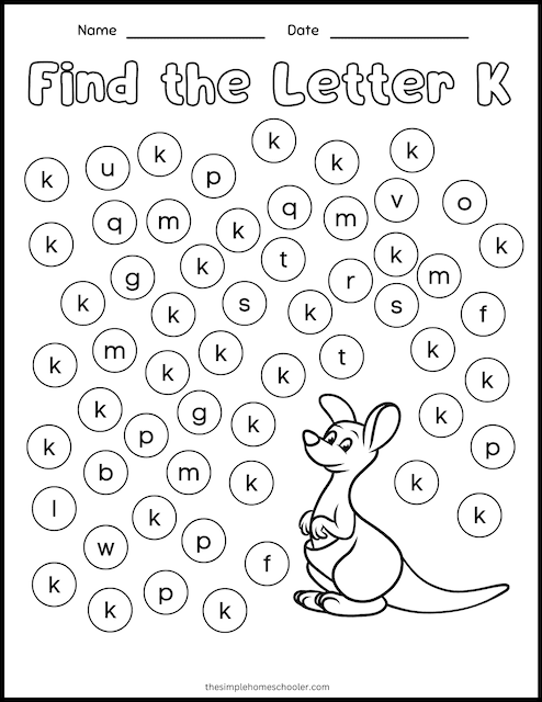 15+ Letter K Worksheets: Free & Easy Print! - The Simple Homeschooler