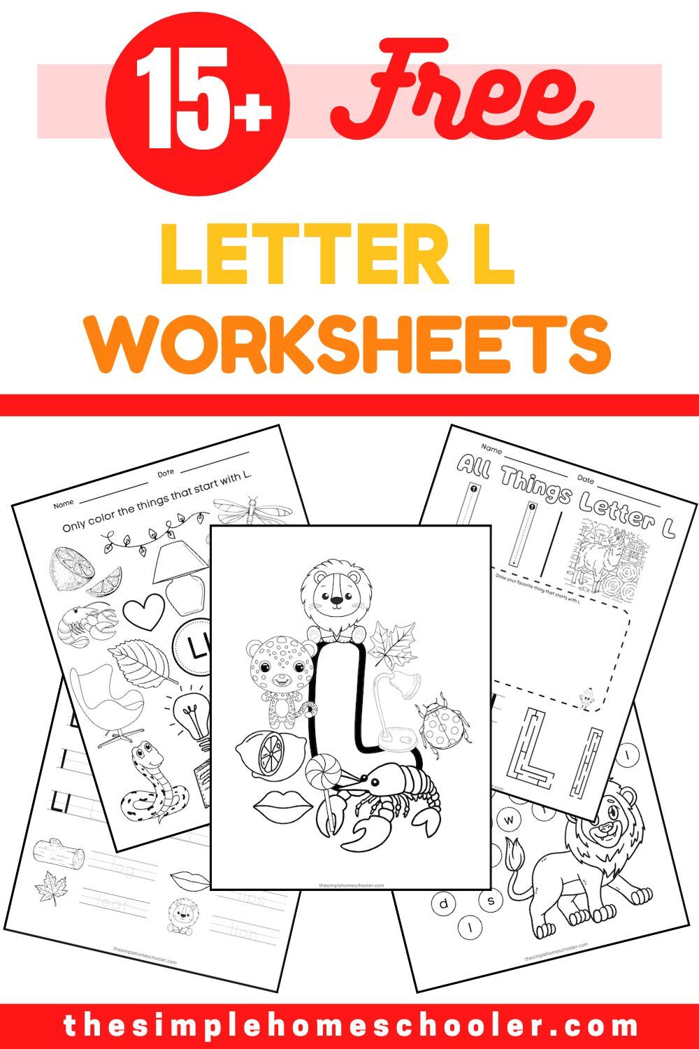 Free Letter L Tracing Worksheets: Easy Print! - The Simple Homeschooler