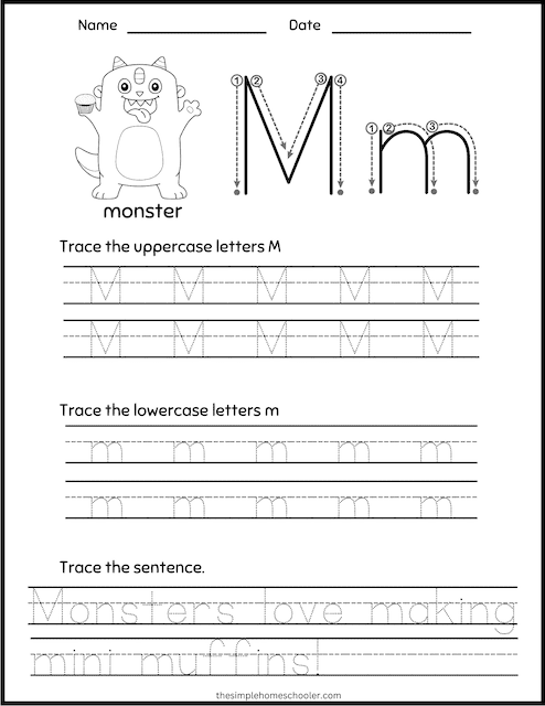15+ Letter M Worksheets: Free & Easy Print! - The Simple Homeschooler