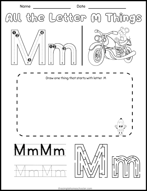 15+ Letter M Worksheets: Free & Easy Print! - The Simple Homeschooler