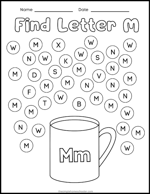 15+ Letter M Worksheets: Free & Easy Print! - The Simple Homeschooler