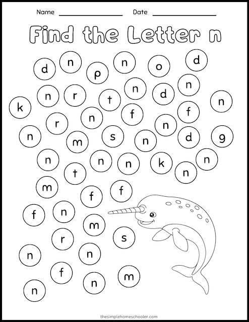 15+ Letter N Printables: Free & Easy Print! - The Simple Homeschooler