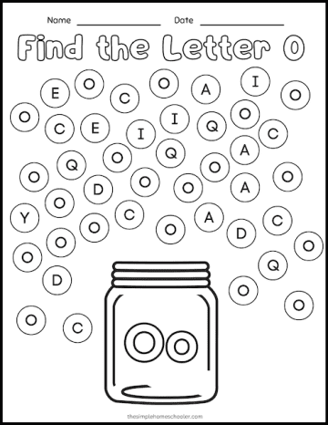 15+ Letter O Printables: Free & Easy Print! - The Simple Homeschooler