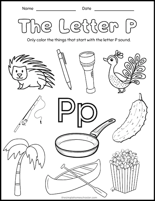 Free Letter P Worksheets For Preschoolers Free Printable Letter P