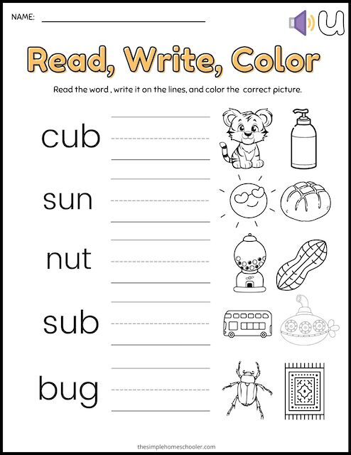 Cvc Worksheets For First Grade