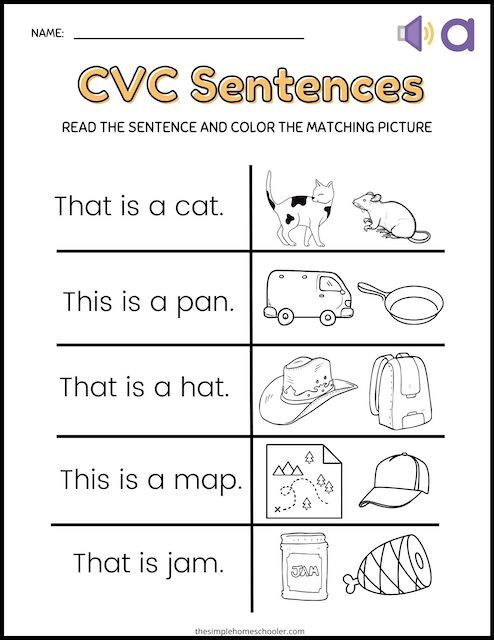 25 Free CVC Word Worksheets For Kindergarten: Easy Print - The Simple ...