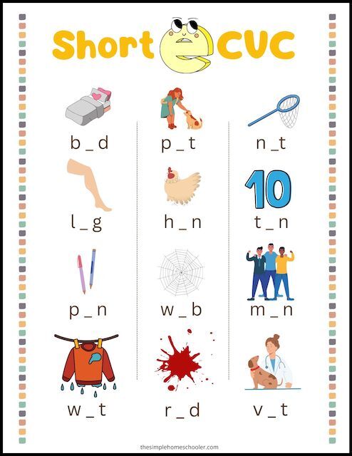 25 Free CVC Word Worksheets For Kindergarten: Easy Print - The Simple ...