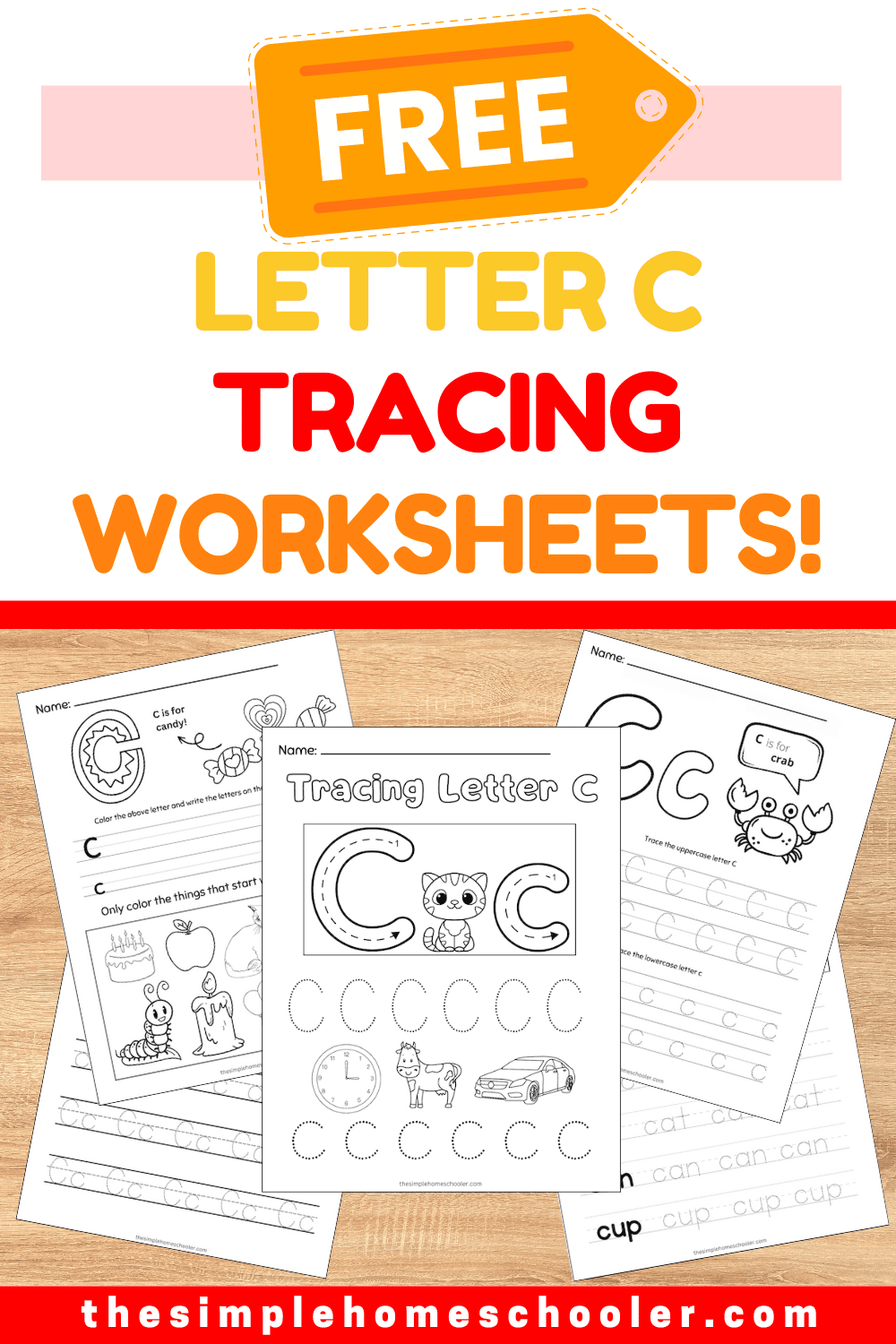 10 Tracing Letter C Worksheets: Easy Print & Free! - The Simple ...