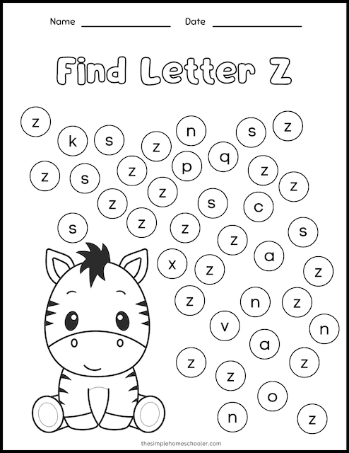 Letter Z Worksheets To Print Activity Shelter