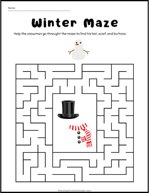 Snowman Worksheets Kindergarten