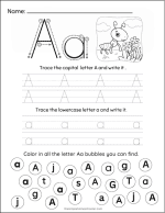 Free Letter A Tracing Worksheets: Easy Print! - The Simple Homeschooler
