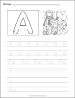 Free Letter A Tracing Worksheets: Easy Print! - The Simple Homeschooler
