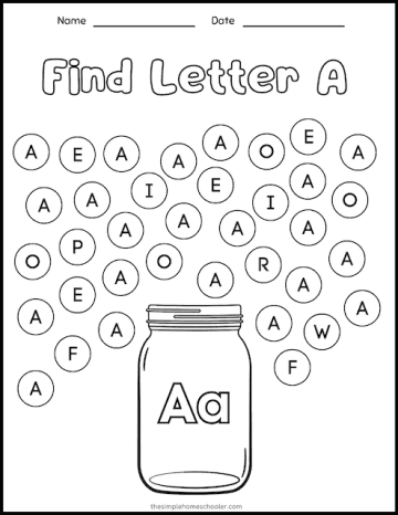 15+ Free Letter A Worksheets: Easy Print! - The Simple Homeschooler