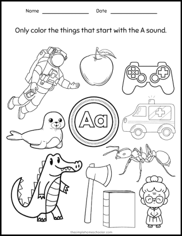 15+ Free Letter A Worksheets: Easy Print! - The Simple Homeschooler
