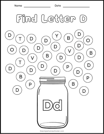 15+ Free Letter D Worksheets For Kids: Easy Print! - The Simple ...