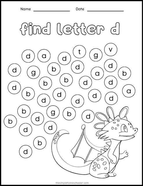 15+ Free Letter D Worksheets For Kids: Easy Print! - The Simple ...