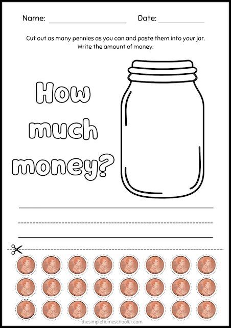 Count And Color 100 Pennies Free Printables