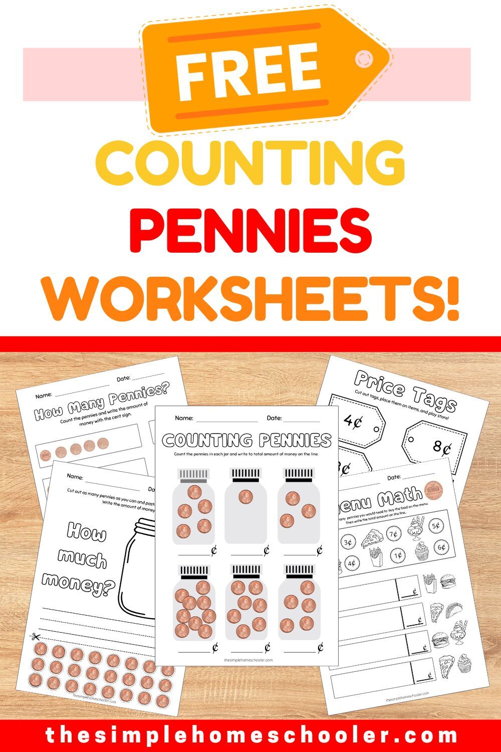 Count And Color 100 Pennies Free Printables