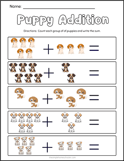 Free & Fun Addition Worksheets for Kindergarteners! - The Simple ...