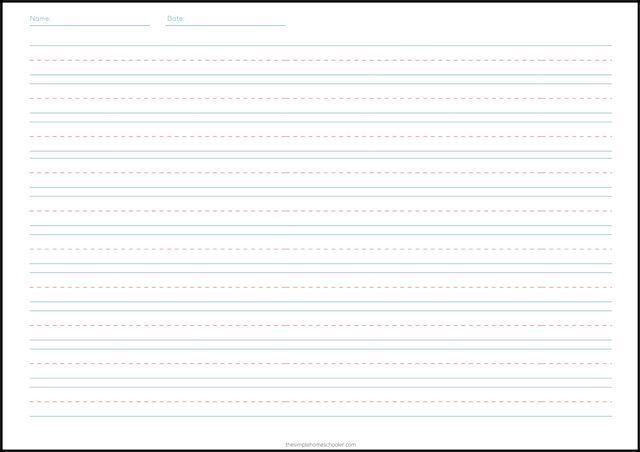 14 Best Images Of Printable Blank Writing Practice Worksheets