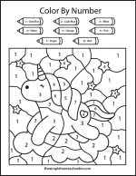 Free Easy Color By Number Worksheets For Kindergarten - The Simple ...