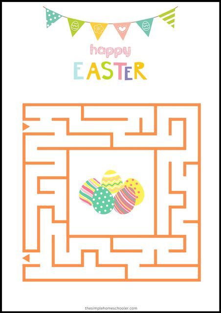10 Easter Maze Worksheets: Easy Print & Free! - The Simple Homeschooler