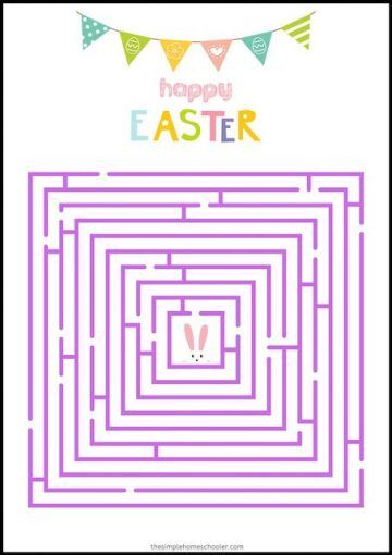 10 Easter Maze Worksheets: Easy Print & Free! - The Simple Homeschooler