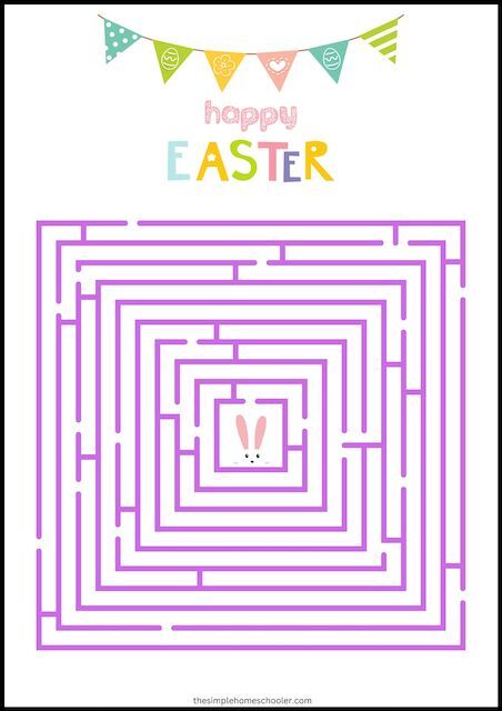 10 Easter Maze Worksheets: Easy Print & Free! - The Simple Homeschooler