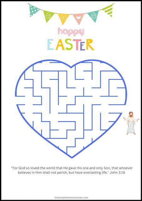 10 Easter Maze Worksheets: Easy Print & Free! - The Simple Homeschooler