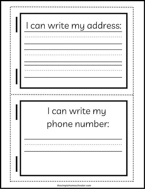 Free Awesome Address & Phone Number Worksheets: Easy Print! - The ...