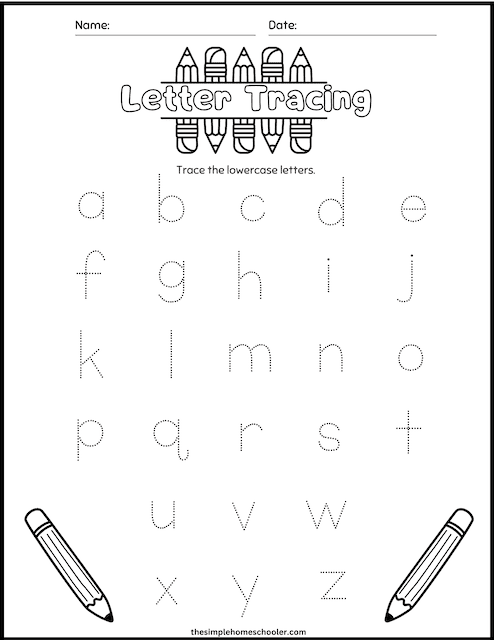 Fun & Free Letter Tracing Worksheets: Easy Print! - The Simple Homeschooler