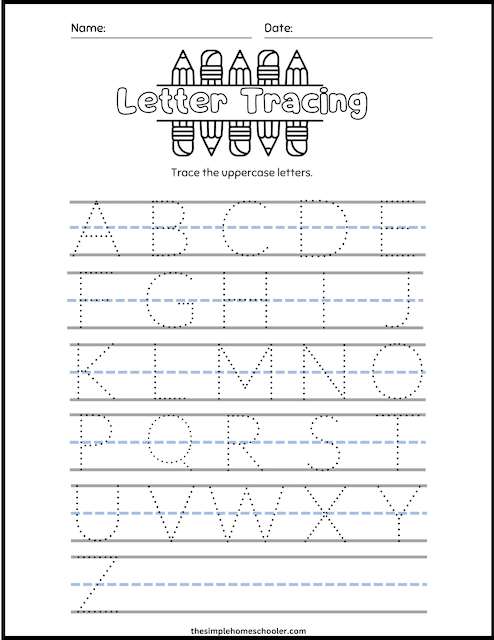 Fun & Free Letter Tracing Worksheets: Easy Print! - The Simple Homeschooler