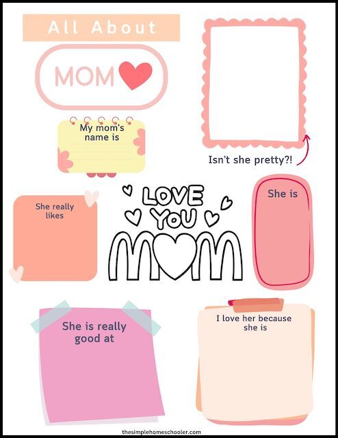 10 Heart-Warming All About My Mom Worksheets: Easy Print - The Simple ...