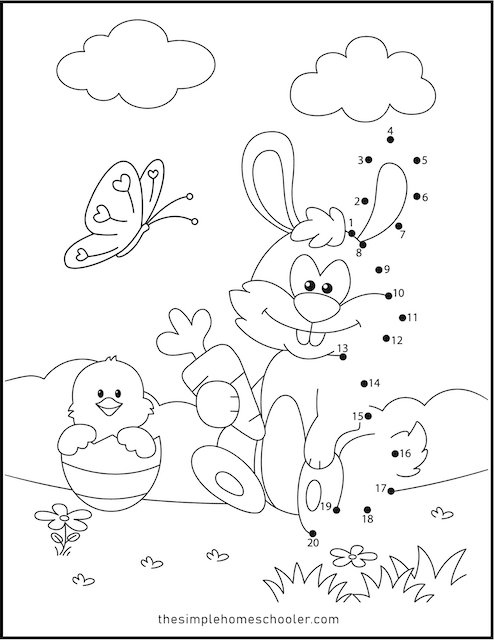 10+ Easter Dot To Dot Printables: Easy Print! - The Simple Homeschooler