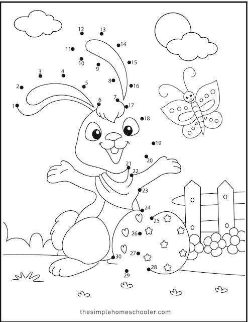 10+ Easter Dot To Dot Printables: Easy Print! - The Simple Homeschooler