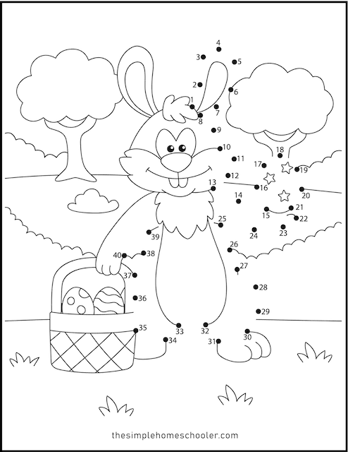 10+ Easter Dot To Dot Printables: Easy Print! - The Simple Homeschooler
