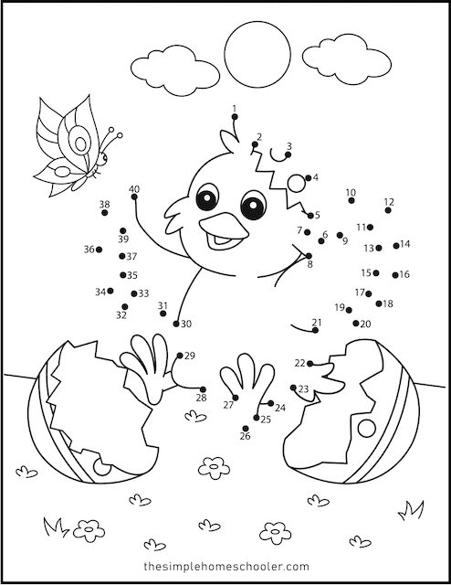 10+ Easter Dot To Dot Printables: Easy Print! - The Simple Homeschooler