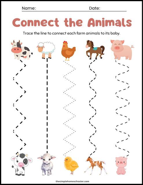15 Fantastic Farm Animal Worksheets: Free & Easy Print! - The Simple ...