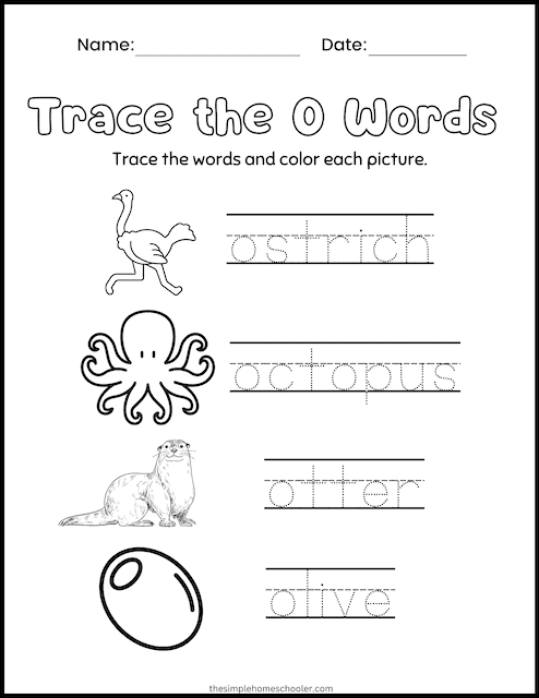 Letter O Tracing And Color Worksheet Octopus Name Tracing Generator Free