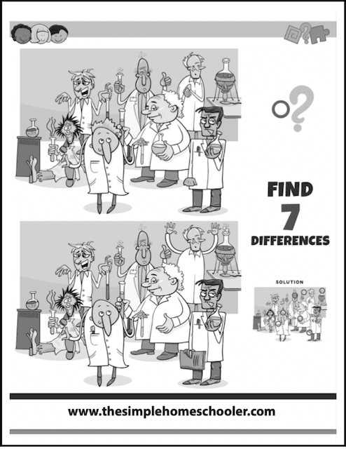 20 Free Spot The Difference Worksheets: Easy Print! - The Simple ...