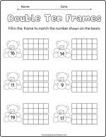 Free Printable Double Ten Frame Worksheet Packet! - The Simple Homeschooler