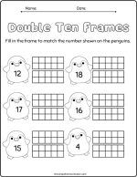 Free Printable Double Ten Frame Worksheet Packet! - The Simple Homeschooler