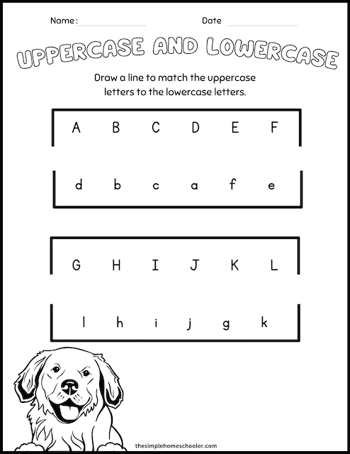 17+ Fun Printable Match Uppercase and Lowercase Letters Worksheets ...