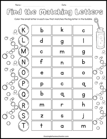 17+ Fun Printable Match Uppercase and Lowercase Letters Worksheets ...