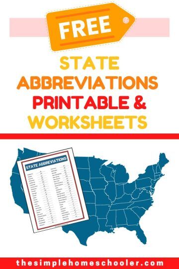 Free States & Capitals Worksheet Packet: Easy Print! - The Simple ...